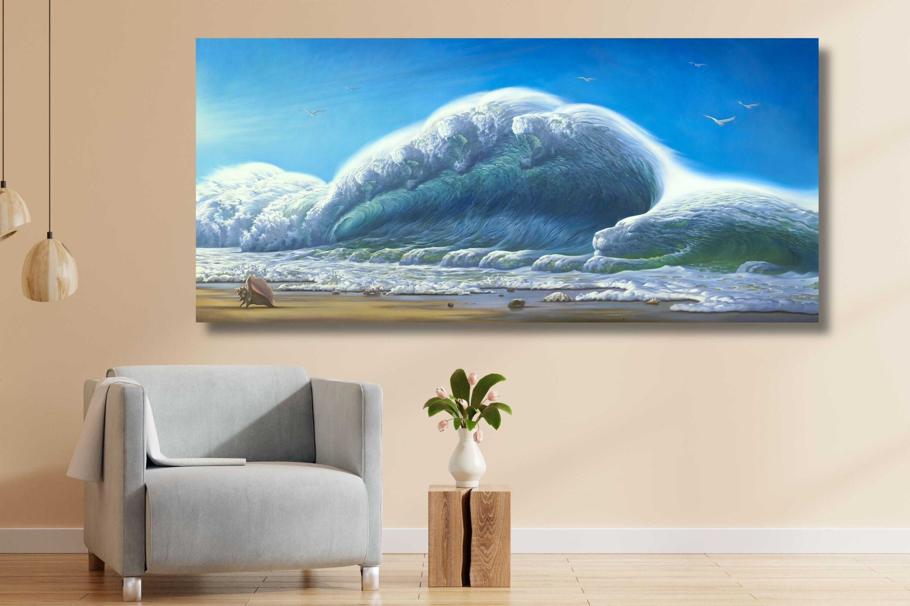 Vladimir Kush Ocean Roar Canvas Print: Surreal Seascape Wall Art - Etsy