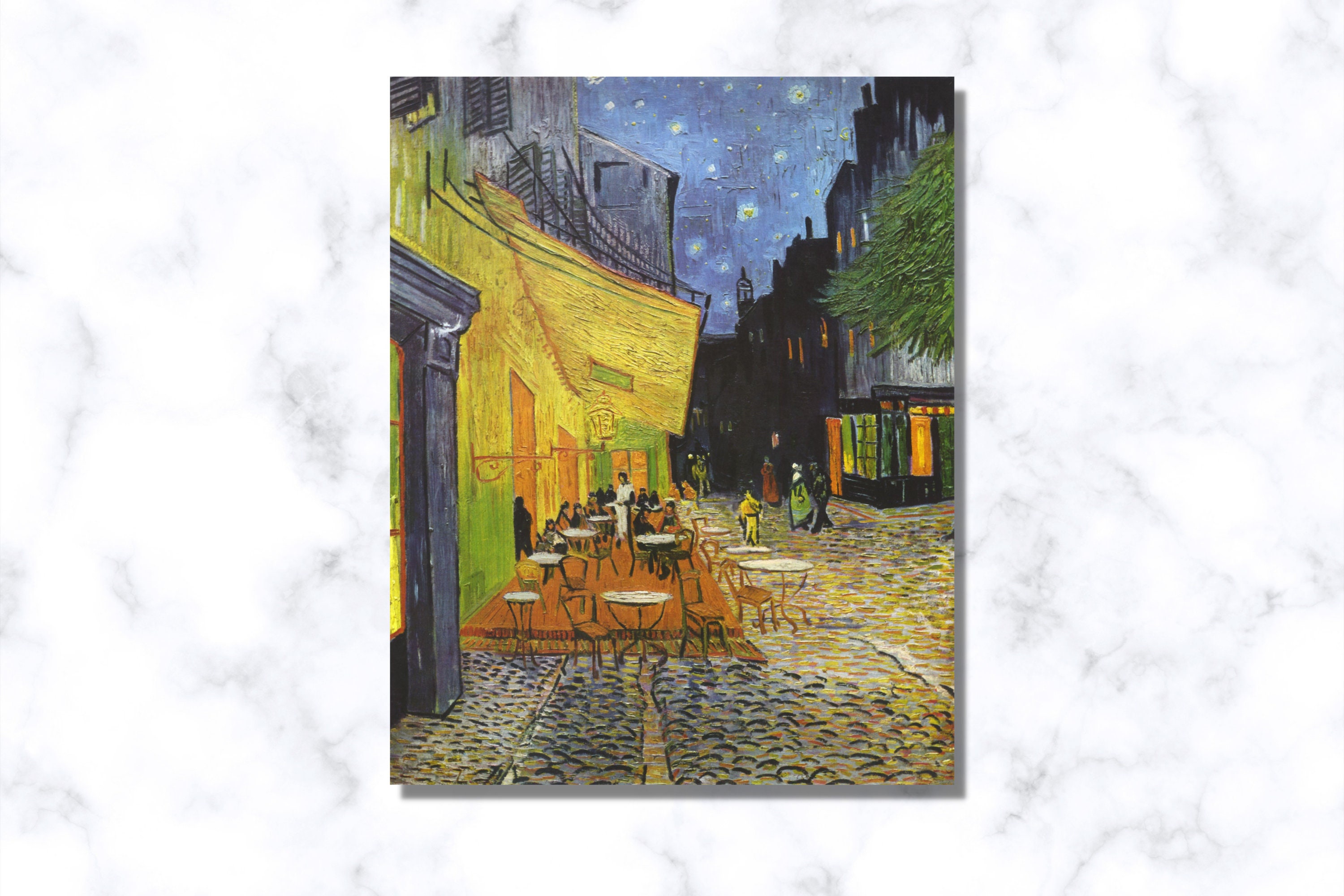 Vincent Van Gogh Café Terrace at Night Art Print, Canvas Panel, Van ...