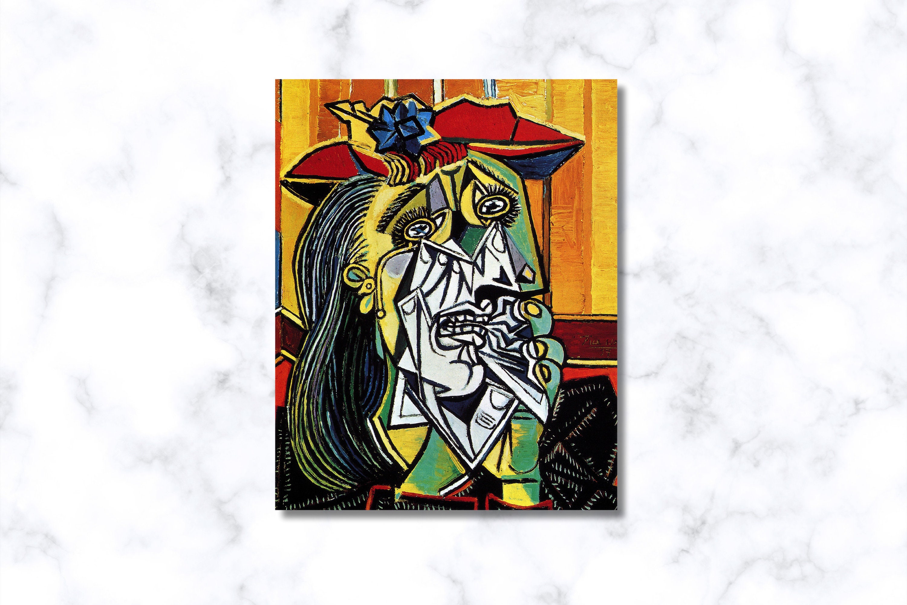 Portrait of Dora Maar, Pablo Picasso, Great Renaissance Work, Weeping ...