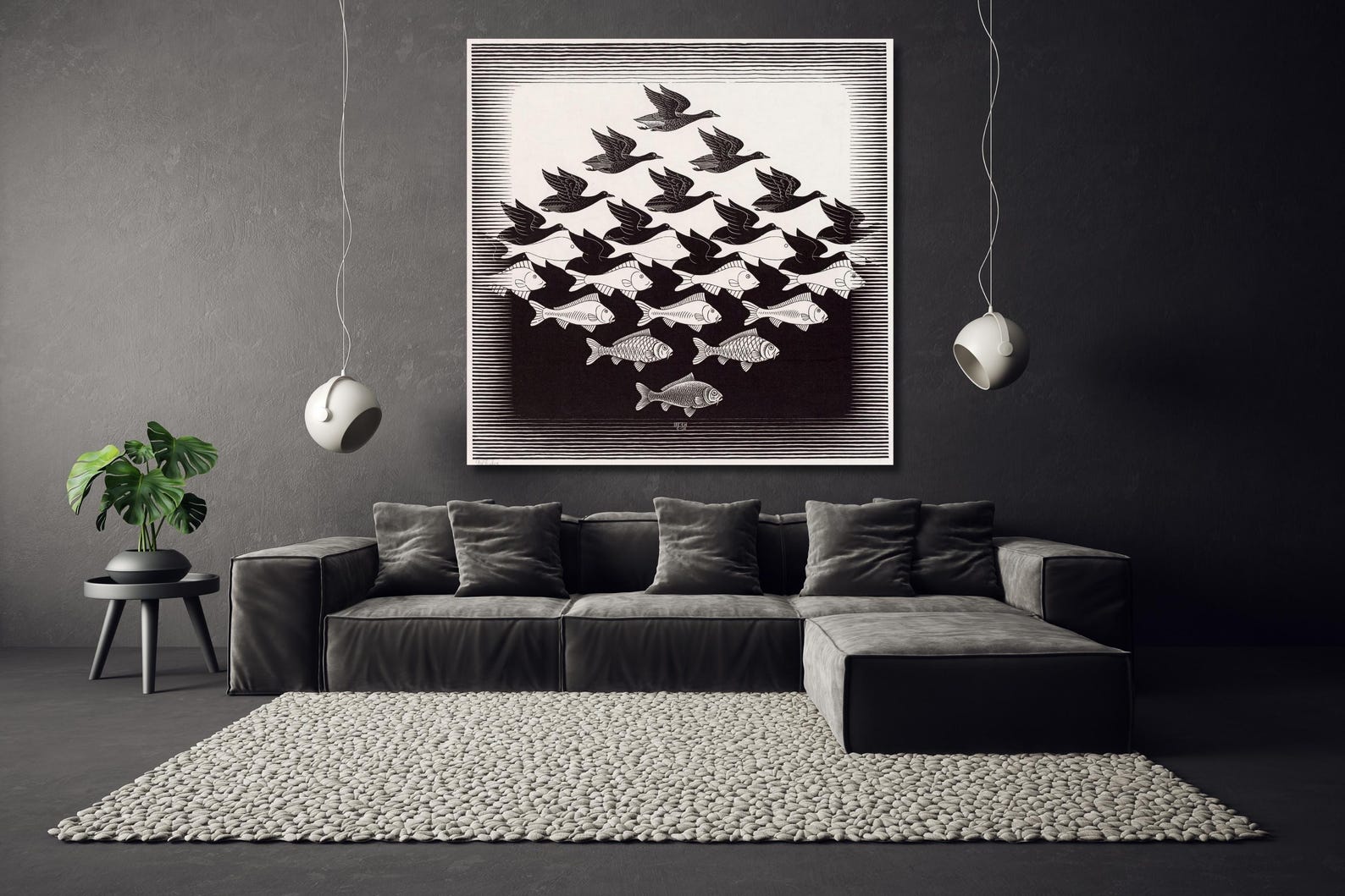 Sky and Water by Maurits Cornelis Escher, Modern Wall Art ...