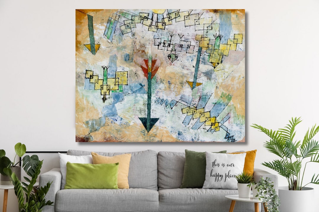 Paul Klee Birds and Arrows Canvas Art Print: Colorful Home Decor - Etsy