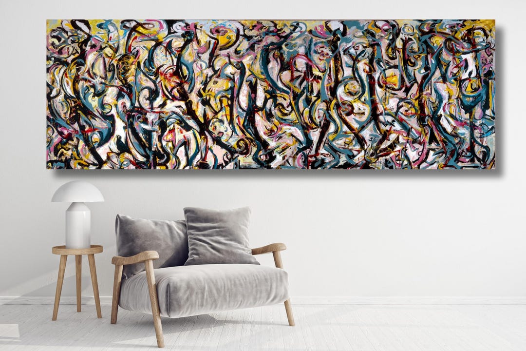 Jackson Pollock Mural: Surrealist Abstract Canvas Art - Etsy