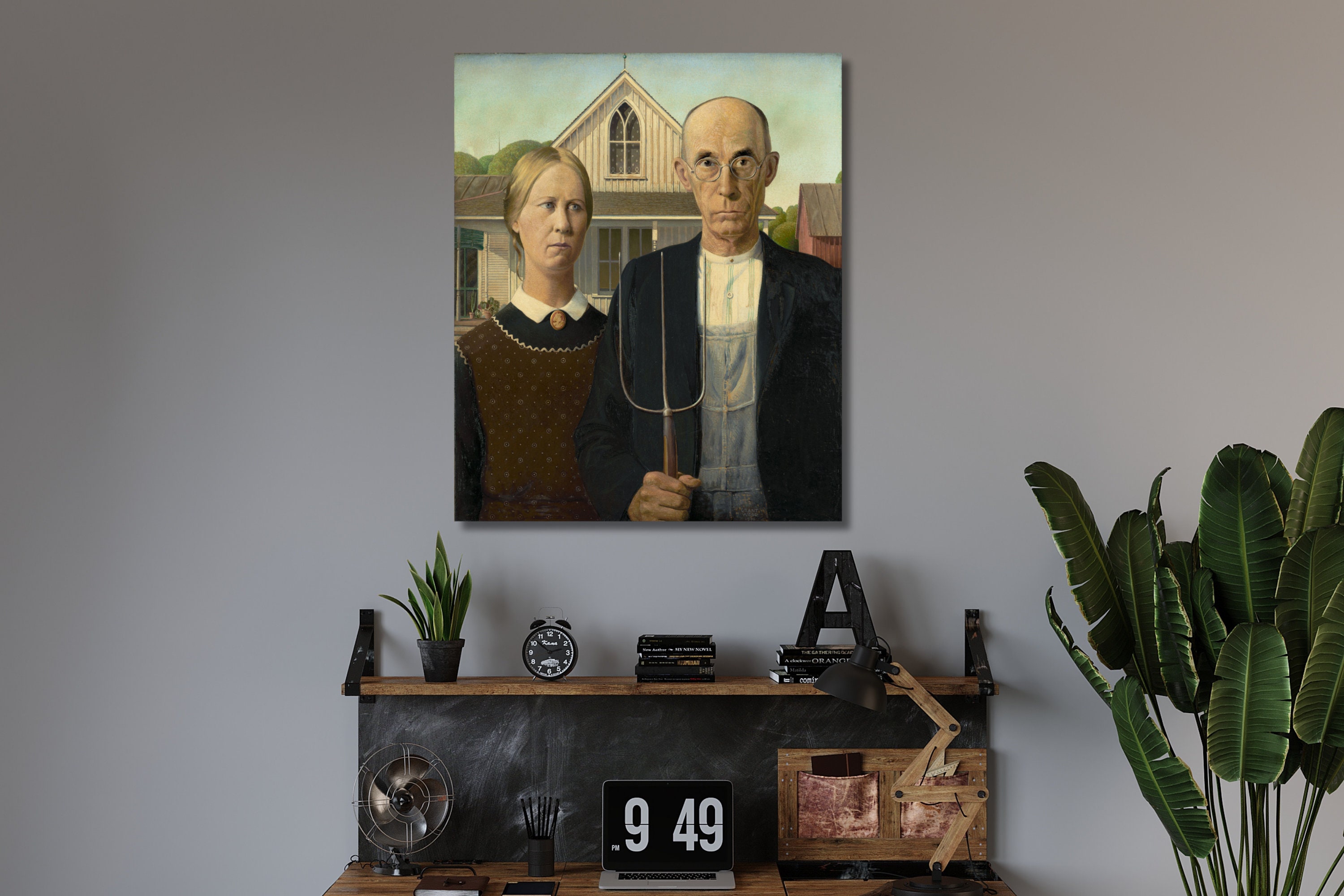 American Gothic Grant Wood American Gothic House Eldon - Etsy