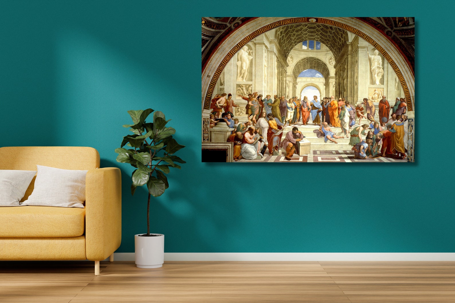 The School of Athens, Raffaello Sanzio Fresco Raphael, Philosophers and ...