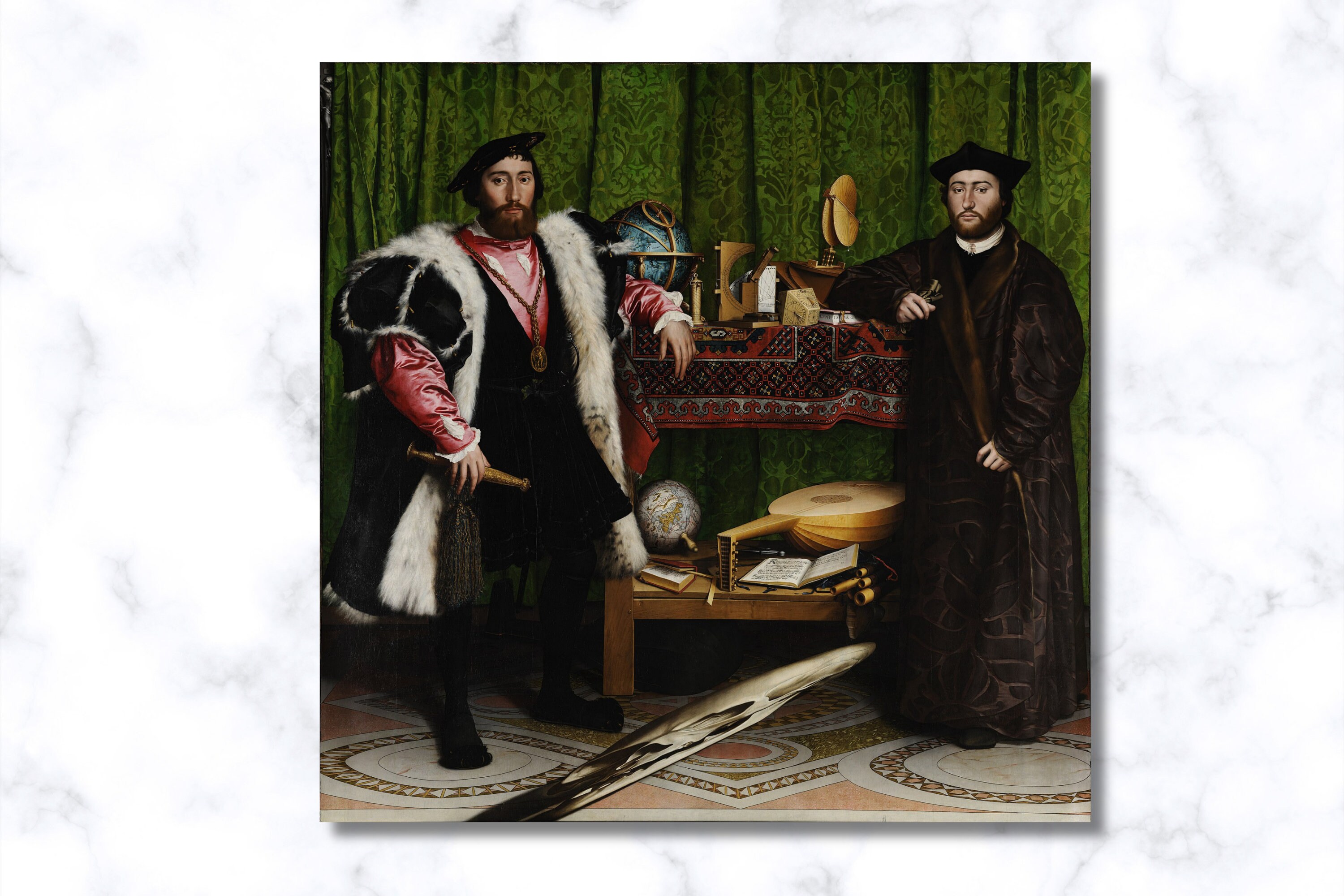 The Ambassadors, Hans Holbein the Younger, Anamorphosis Technique ...