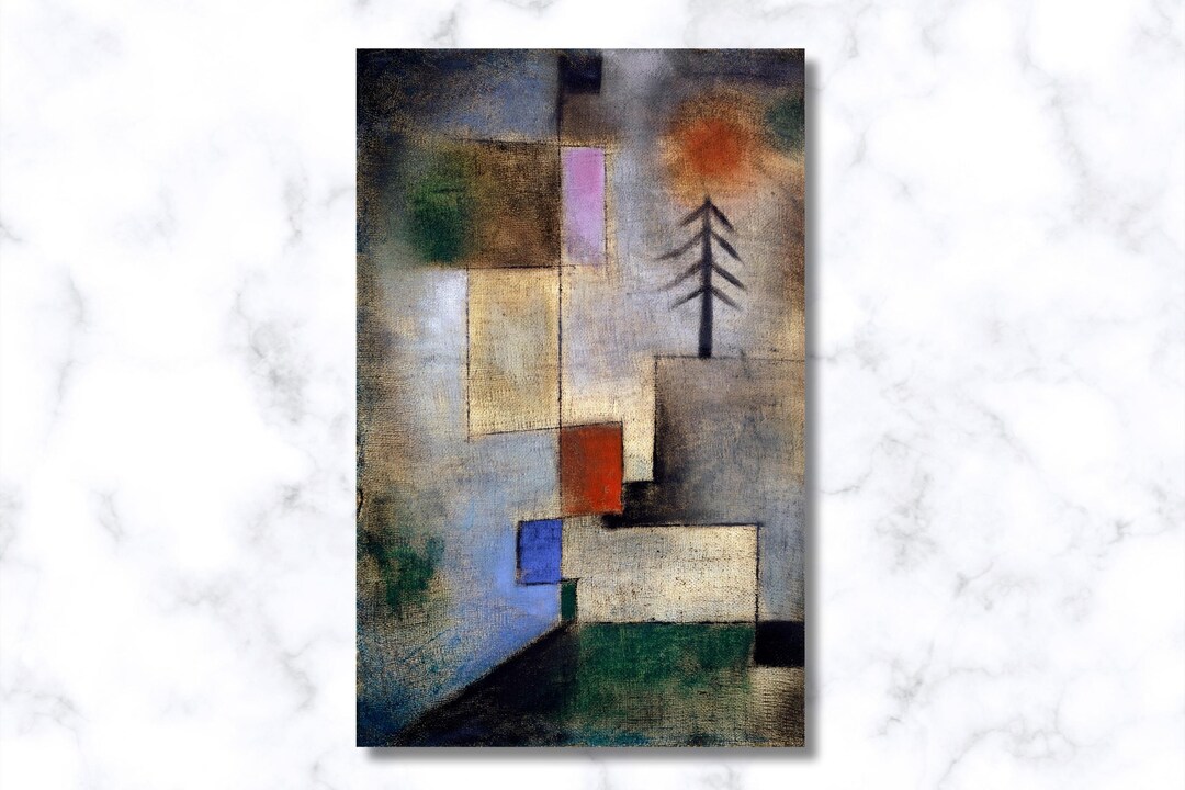 Paul Klee “small Fir Tree” Canvas Print: Bauhaus Modern Art - Etsy
