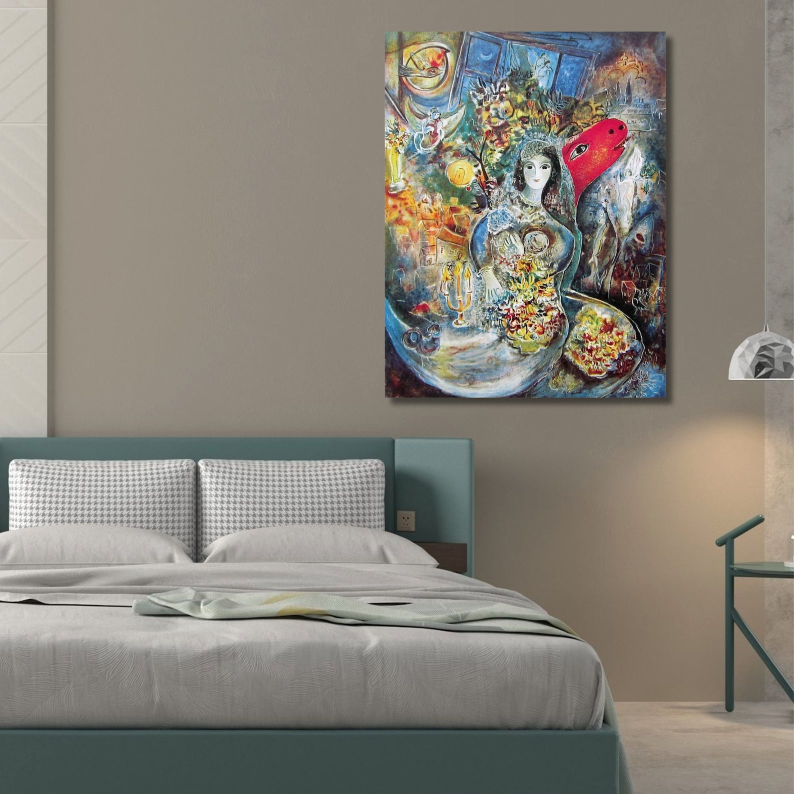 Marc Chagall Canvas Wall Art,marc Chagall Bella Drinks Art Print ...