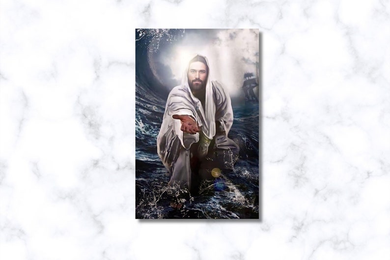 Christian Wall Art, Jesus Give Me Hand, Come Follow Me, Home Wall Decor ...