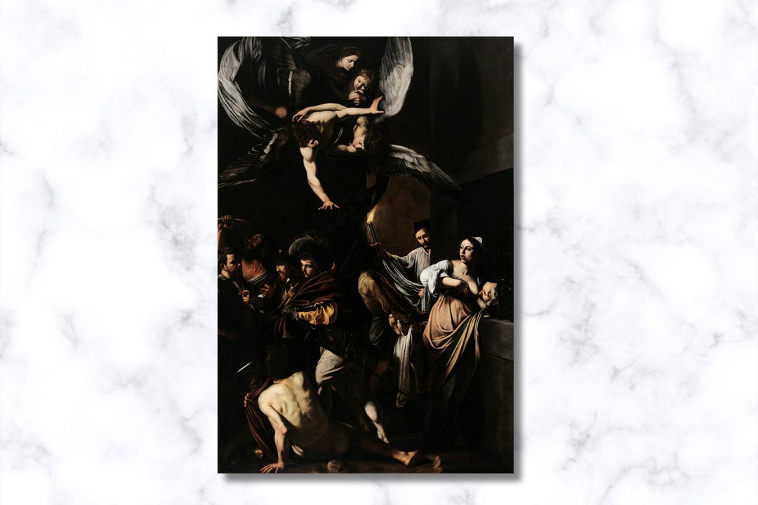 The Seven Works of Mercy by Caravaggio – Baroque Masterpiece Canvas ...