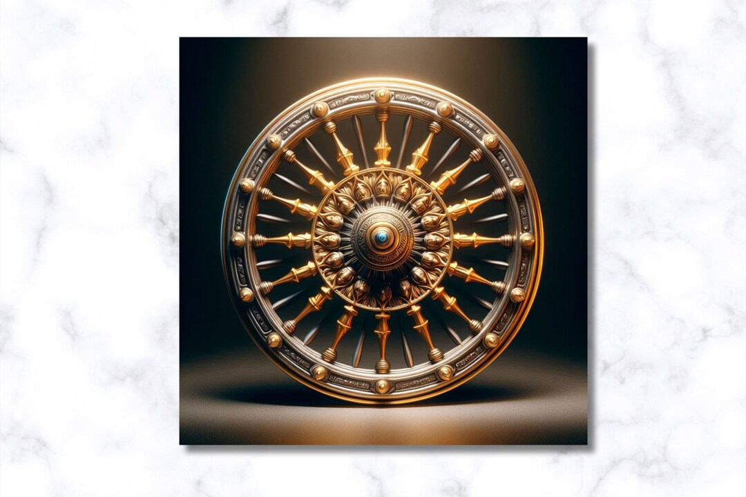 Dharmachakra Art Print: Wheel of Dharma, East Asian Decor - Etsy