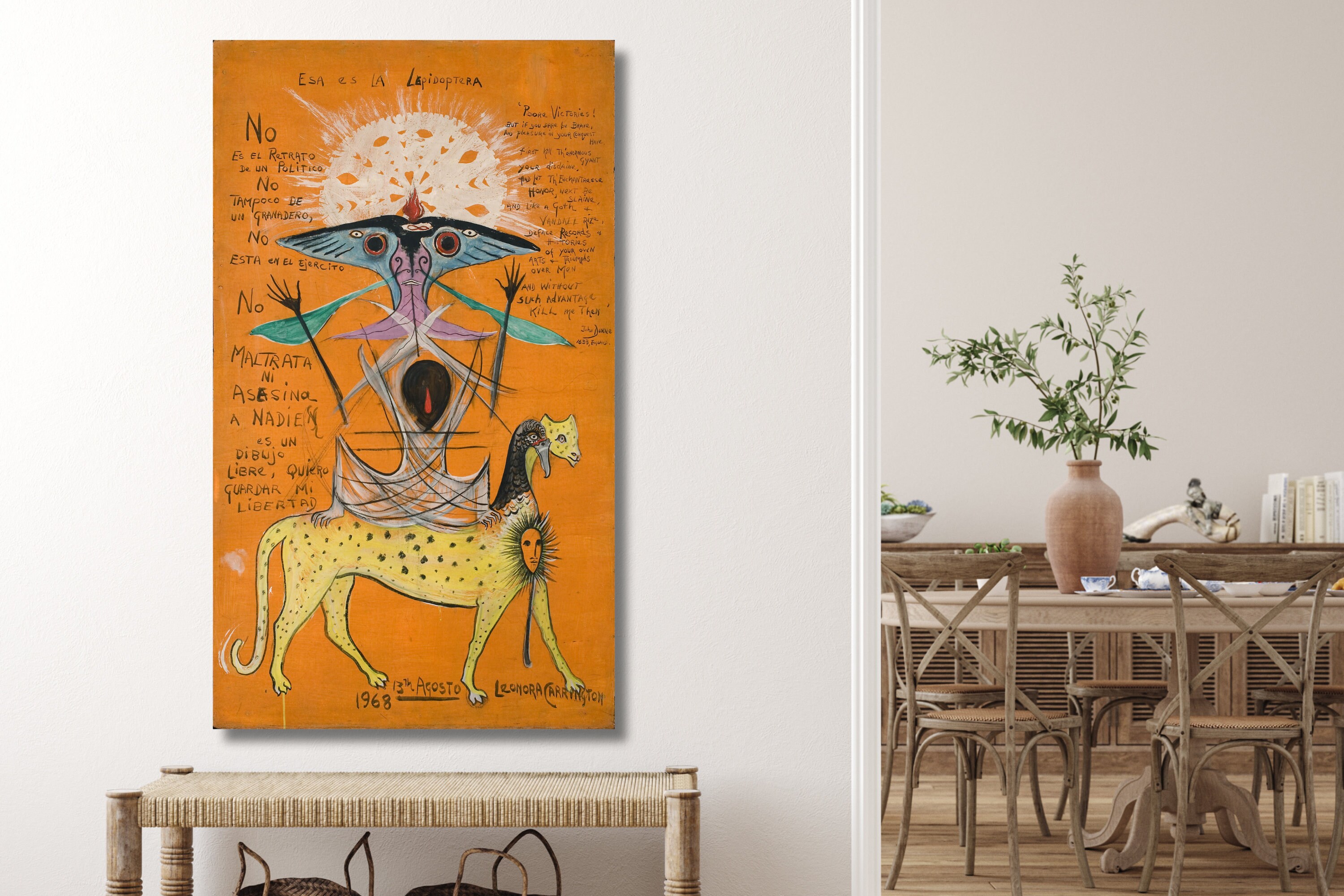 Leonora Carrington Esa Es La Lepidoptera Canvas Wallart, Leonora ...