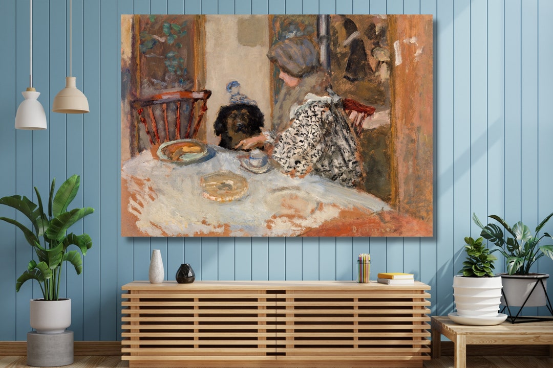 Woman and Dog at Table by Pierre Bonnard, Wall Art Print, Pierre ...