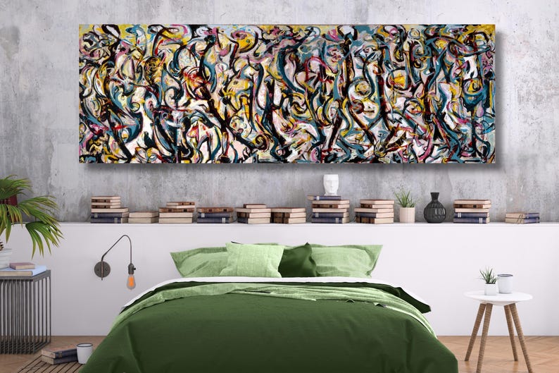 Jackson Pollock Mural: Surrealist Abstract Canvas Art - Etsy