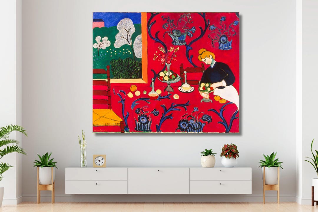 Henri Matisse "the Dessert: Harmony in Red" Canvas Wall Art - Etsy