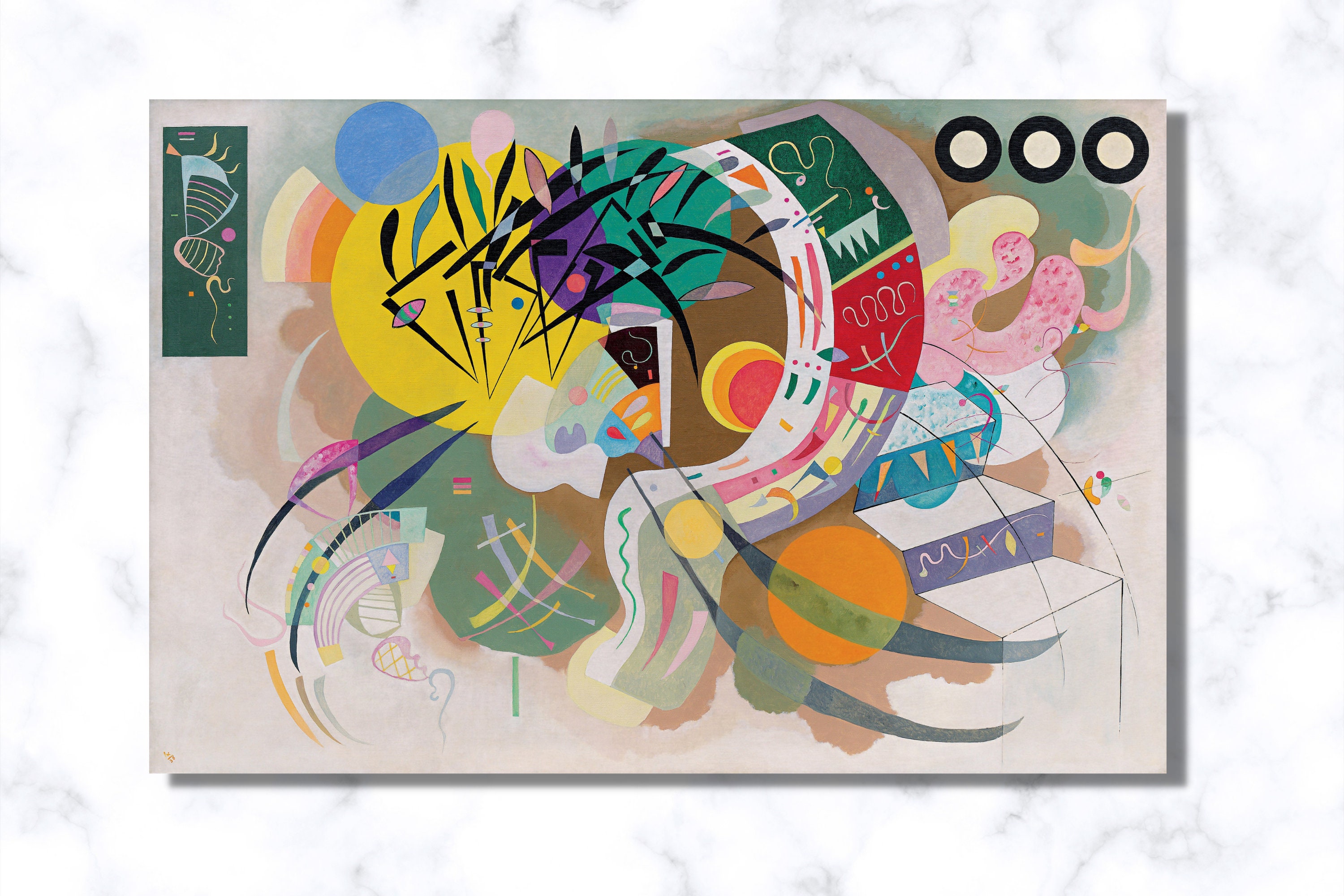Kandinsky Dominant Curve Art Print: Abstract Canvas Gallery Poster - Etsy