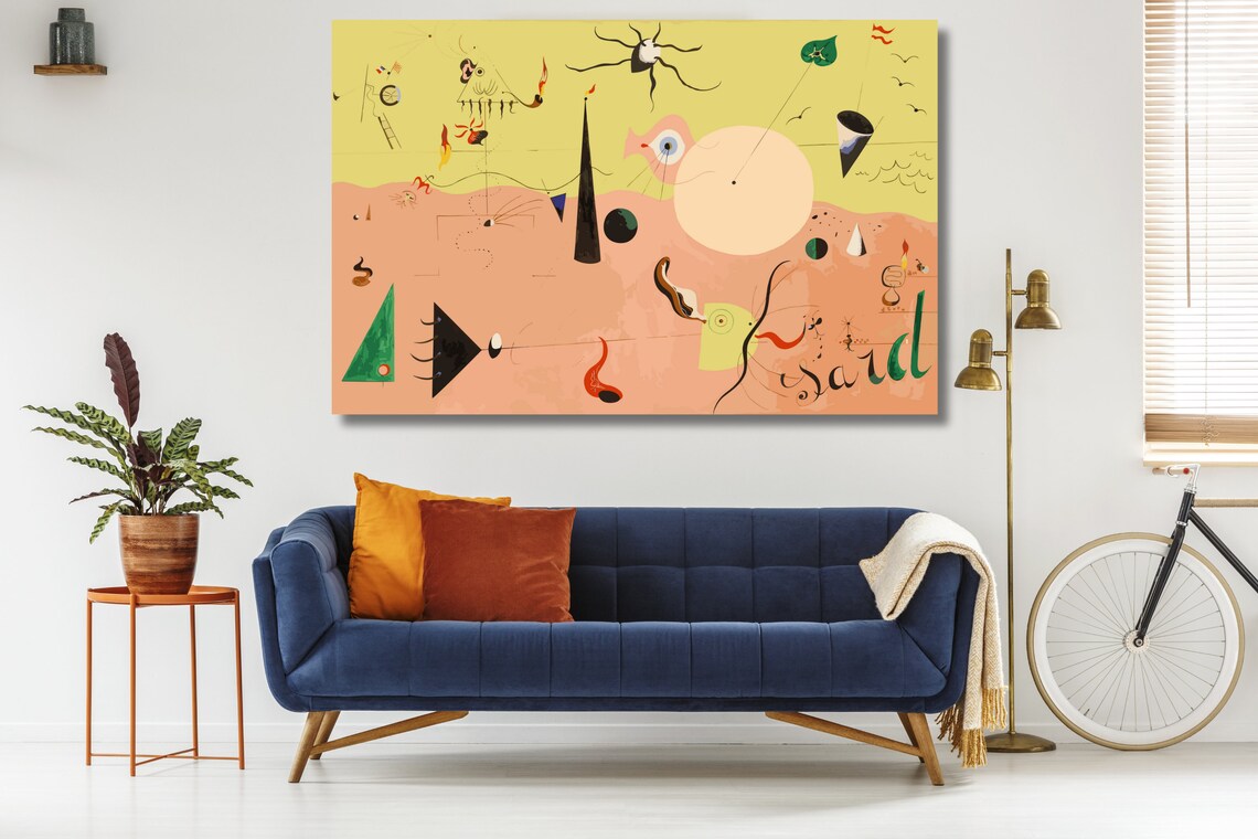 Joan Miro Catalan Landscape Canvas Print Surrealism Art - Etsy