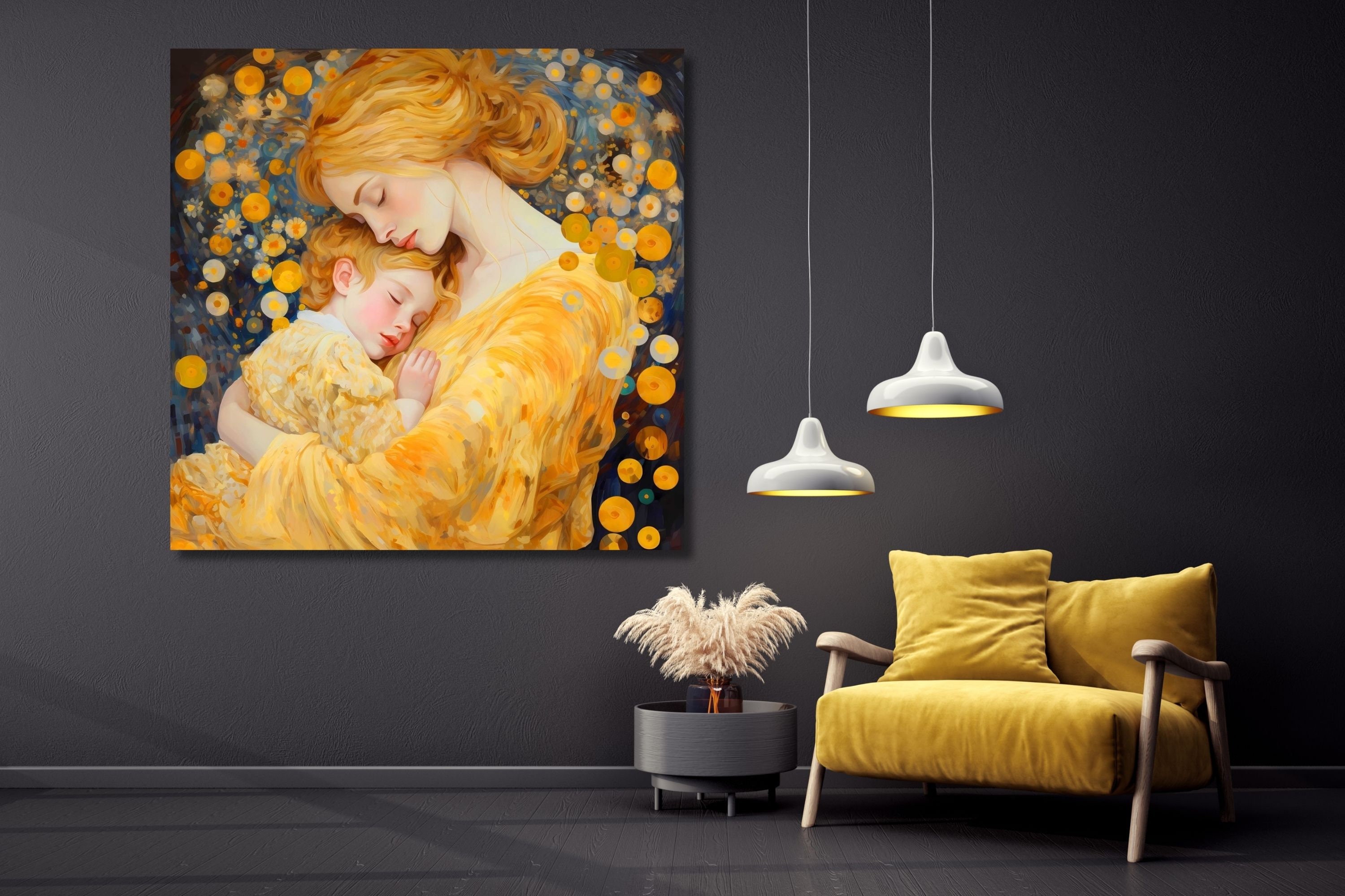 Mother and Son by Gustav Klimt, Mother and Child Canvas Print, Klimt ...