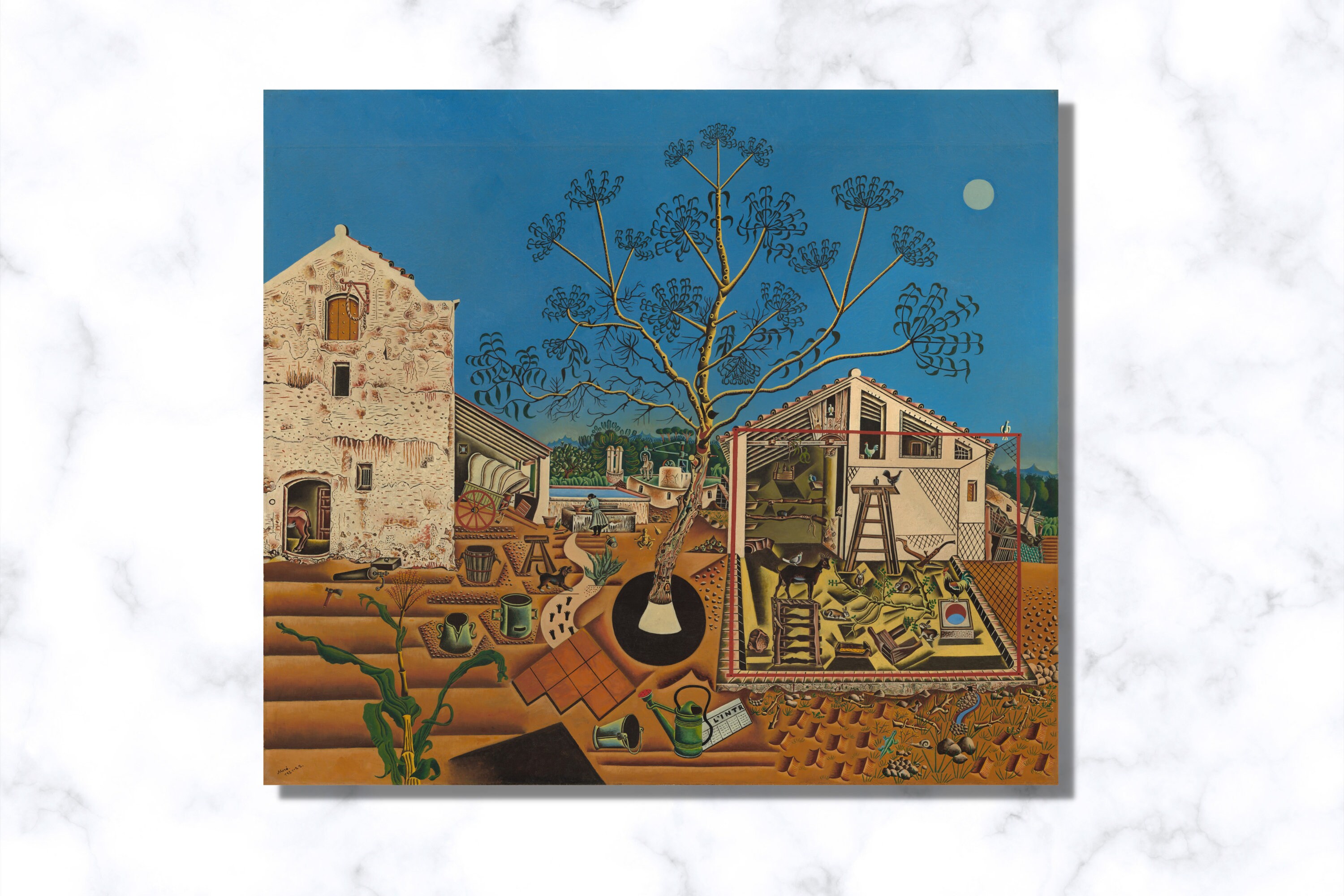 Joan Miró the Farm Canvas Print, Miro Artwork, Canvas Poster & Ready to ...