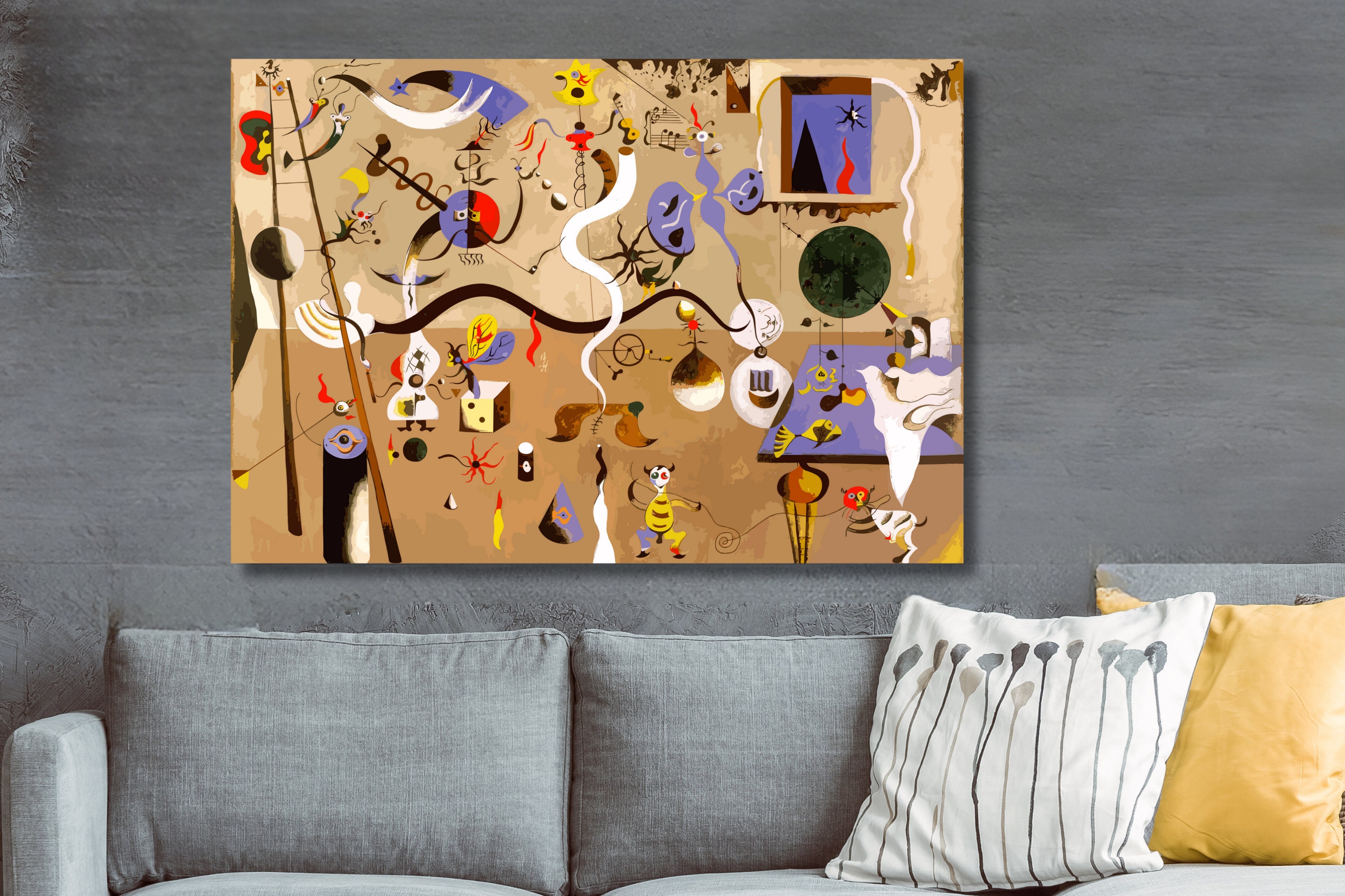 Joan Miro, Harlequins Carnival, Painting by Joan Miró, Playful ...