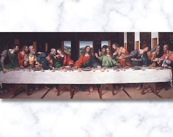 Jesus Christ Last Supper Canvas Art/last Supper Print/jesus and Her ...