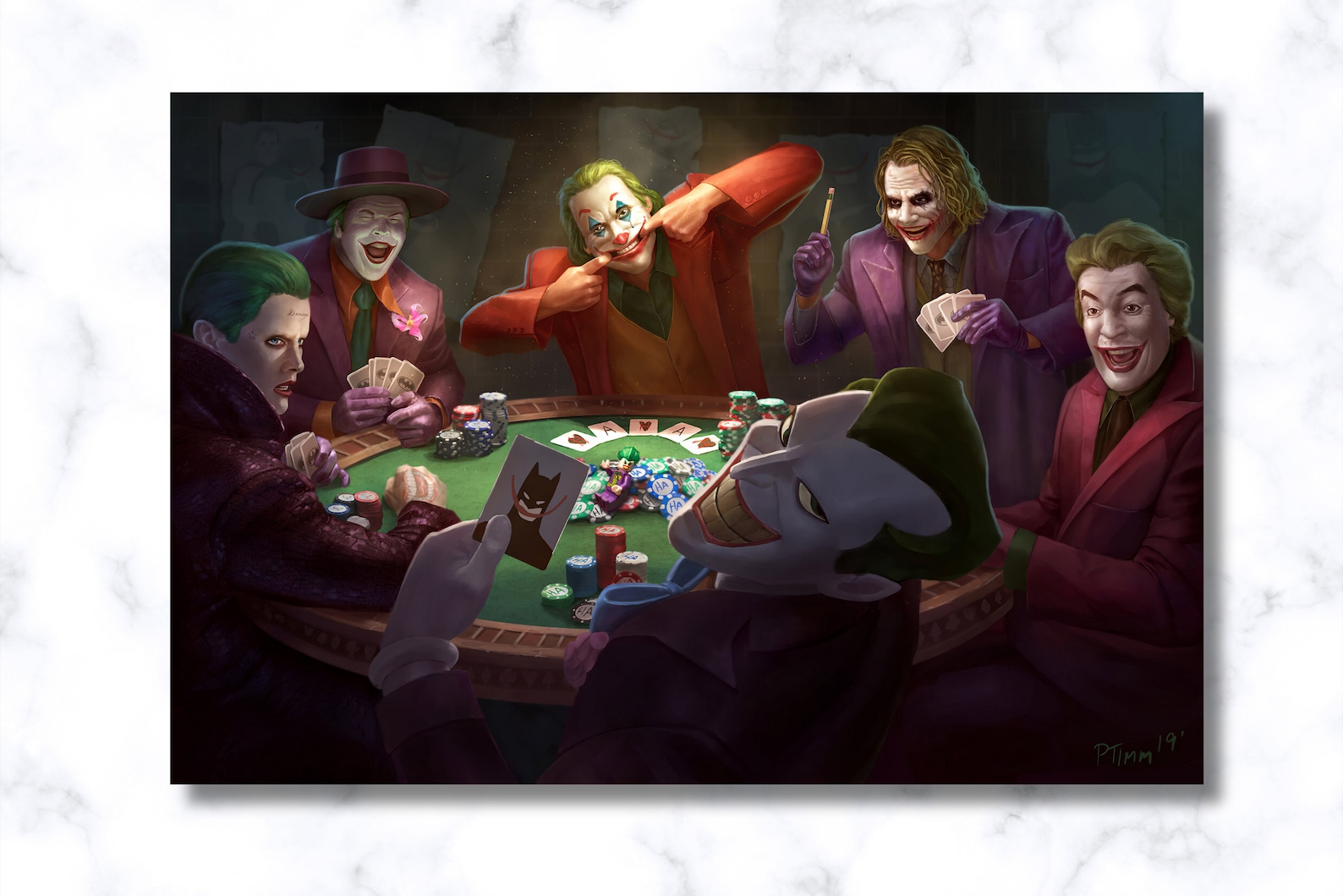 All Joker Playing Poker Canvas Wall Art Extra Large Wall Art Dinning ...