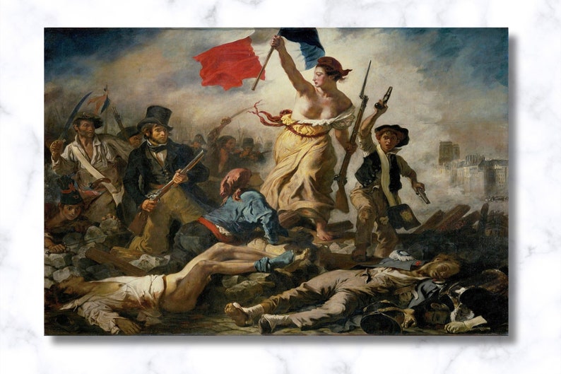 Liberty Leading the People Print: French Revolution Art by Delacroix - Etsy