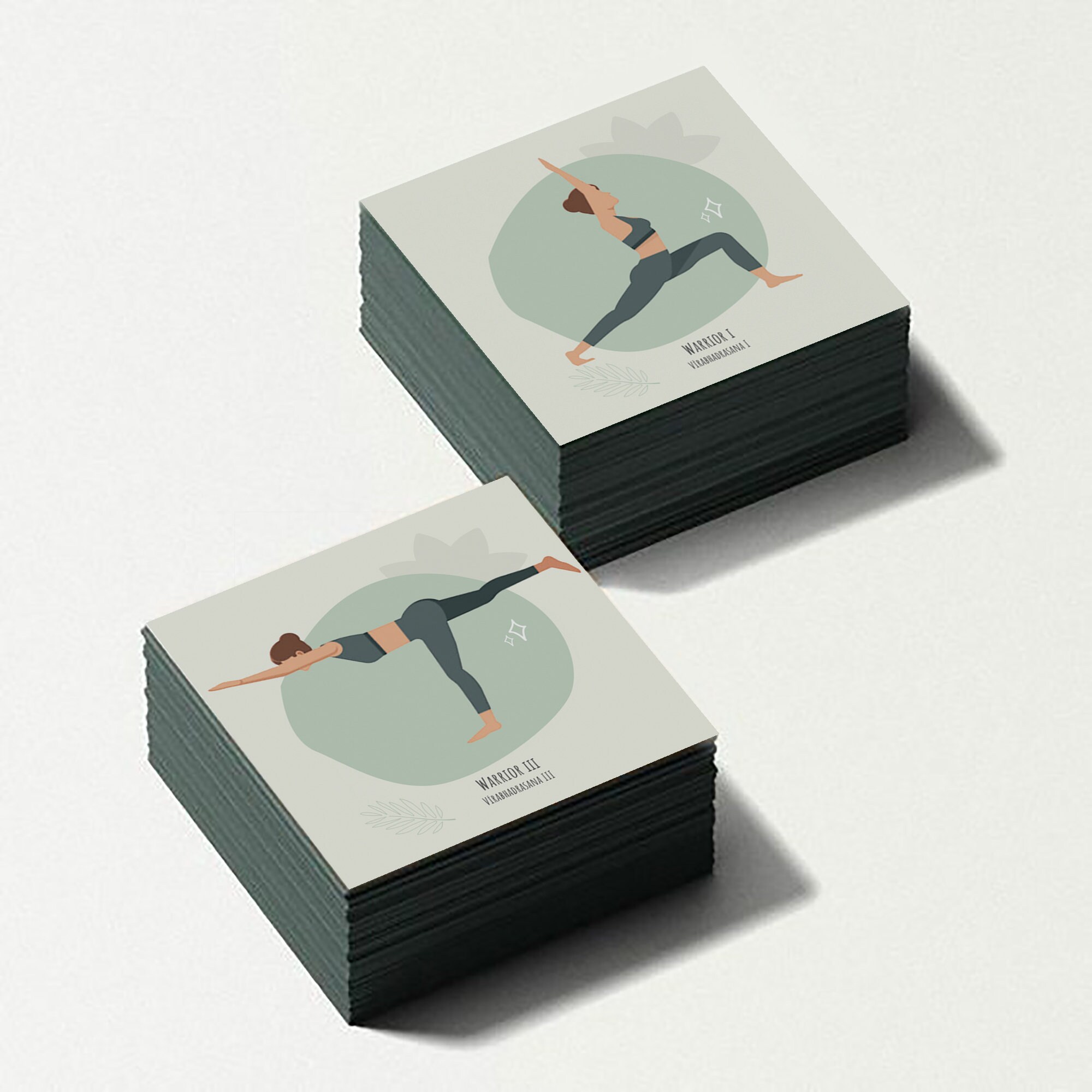 Set of 15 Yoga Pose Flashcards English & Sanskrit Printable/digital PDF ...