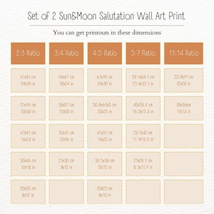 Set of 2 Yoga Sun & Moon Salutation Posters | Surya Namaskar - Chandra ...