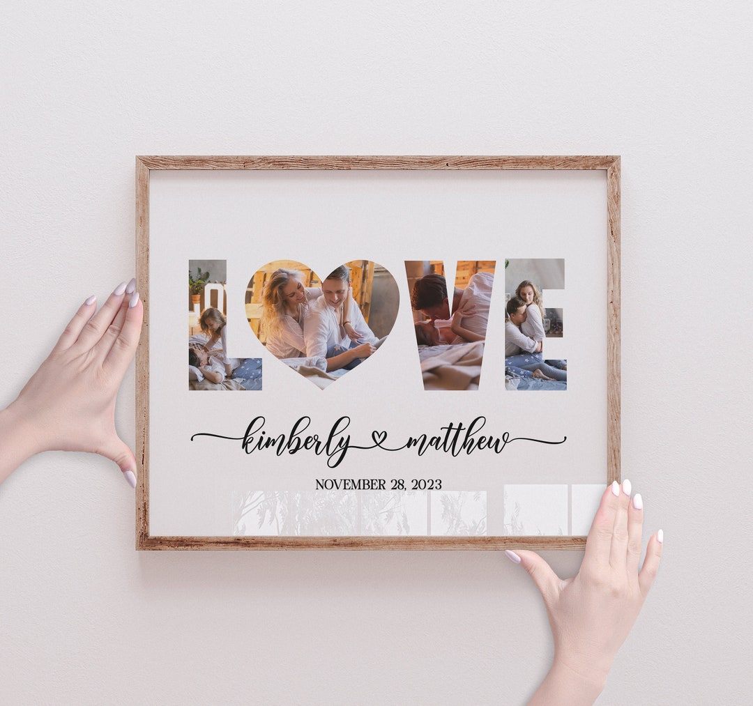 Couple Photo Collage, Love Photo Collage, Anniversary Gifts, Family ...