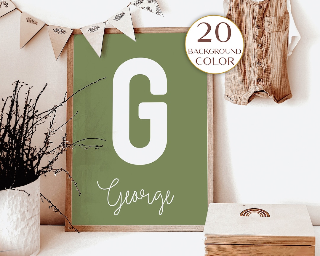 Custom Initial Print, Name Printable, Custom Initial Print, Name ...