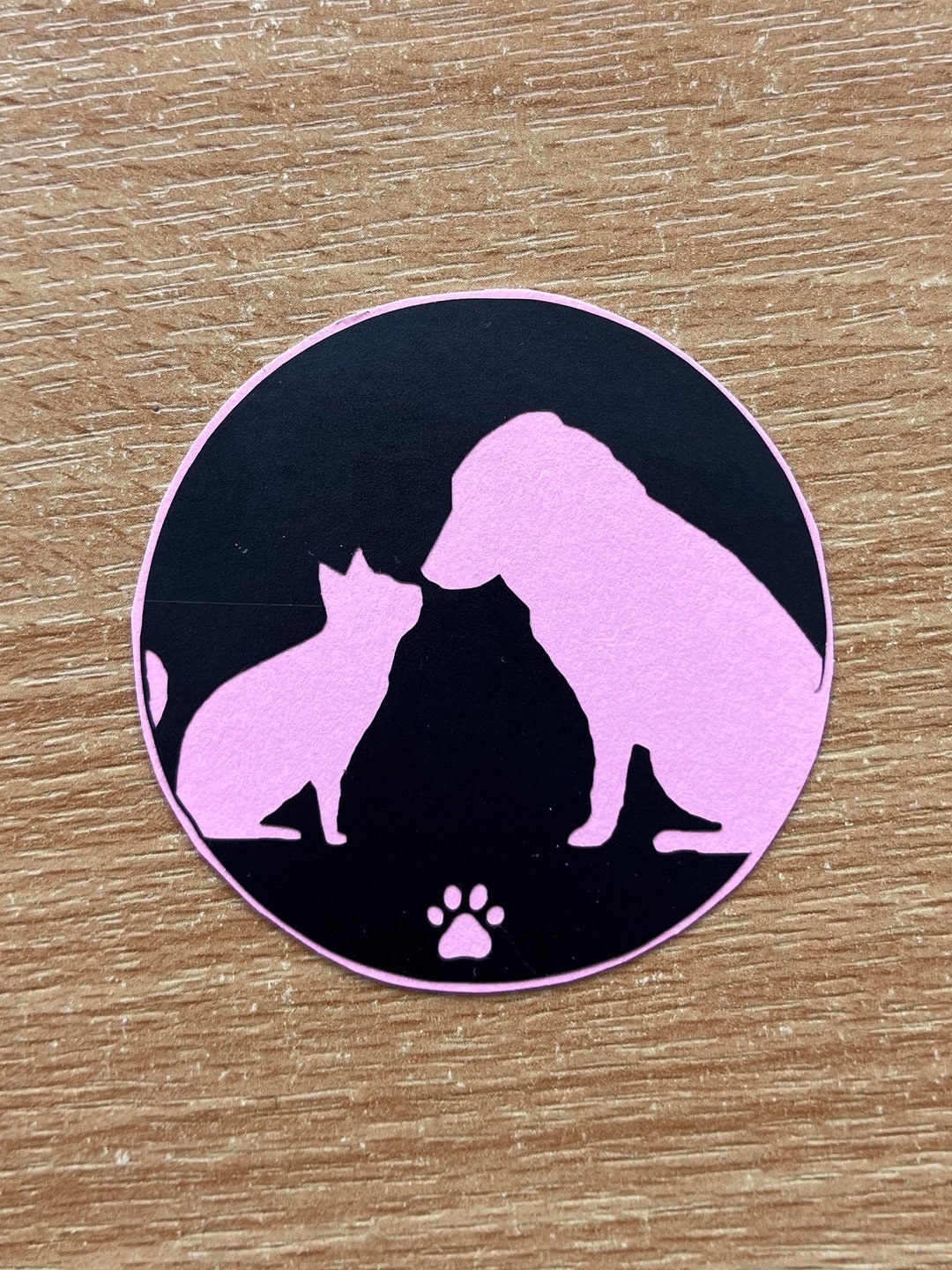 Cat and Dog Sticker Water Bottle Sticker Laptop Sticker Car Sticker Dog ...