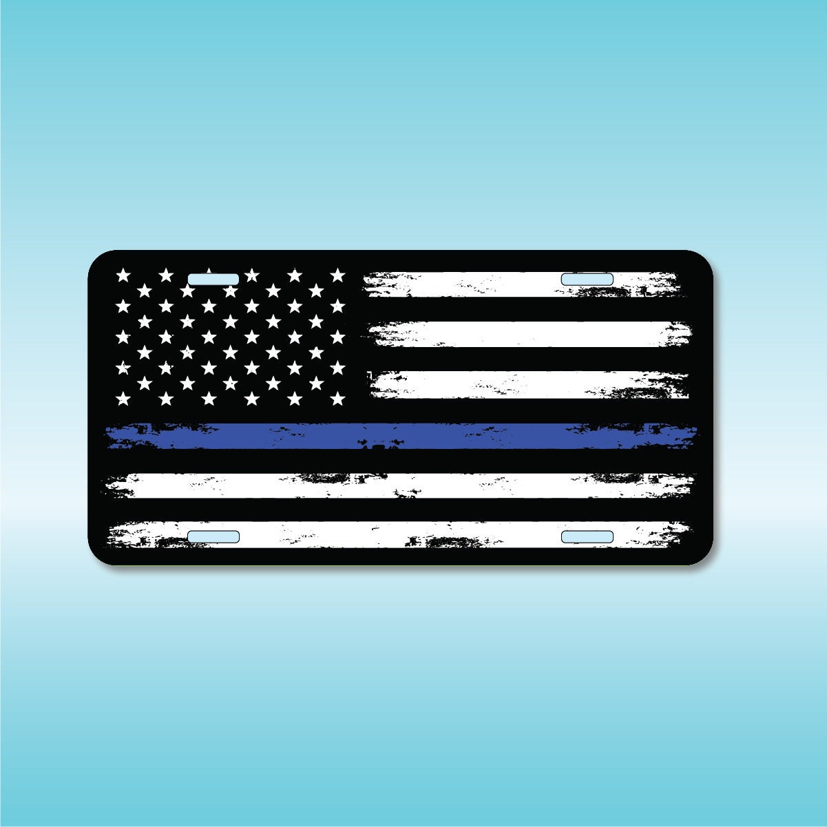 Thin Blue Line License Plate Back the Blue License Plate - Etsy