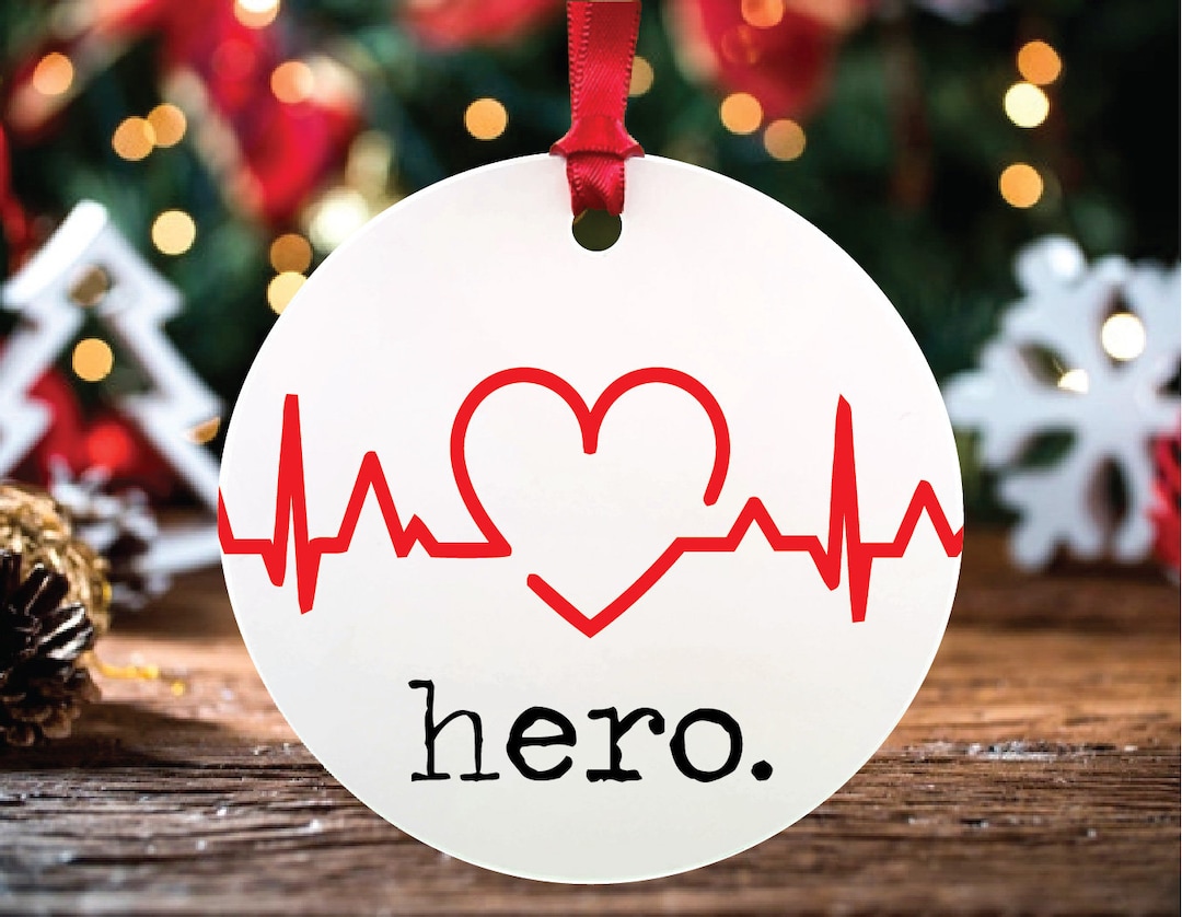 Hero Heart Medical Field Ornament, Nurse Gift , Thank You Nurse Gift ...