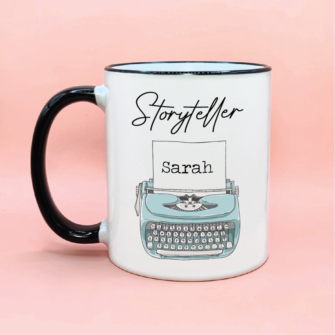 Storyteller Personalized Name Coffee Mug, Custom Name Author Gifts ...