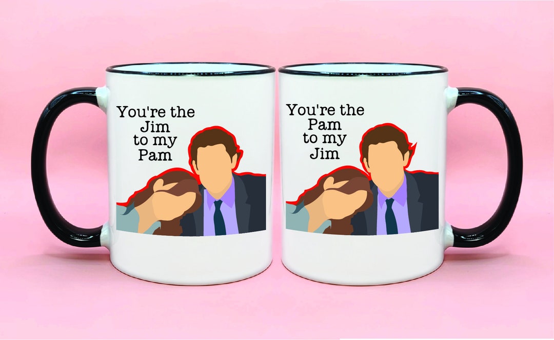 You're the Jim to My Pam Coffee Mug Set, the Office Couples Gift, Pam ...