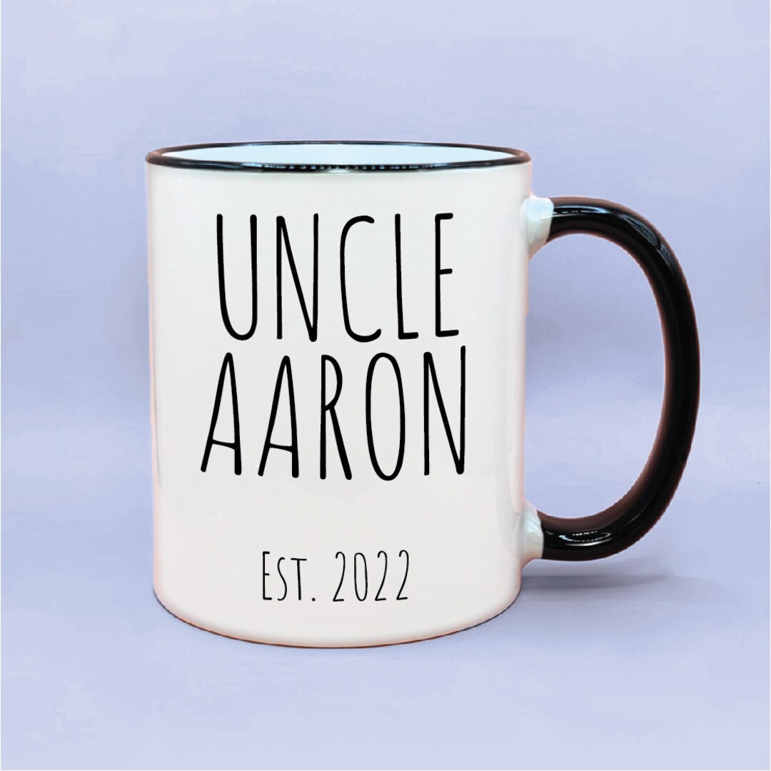 Uncle #1 NAME Est Year Coffee Mug, New Uncle Gift Idea, Cute Uncle ...