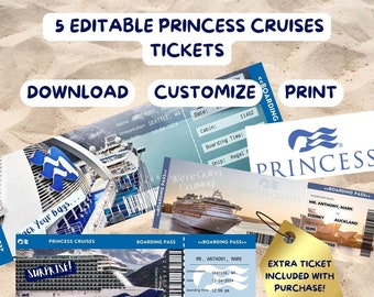 Customizable / Editable MSC Cruise Tickets Edit in Canva - Etsy