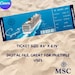 Customizable / Editable MSC Cruise Tickets Edit in Canva - Etsy