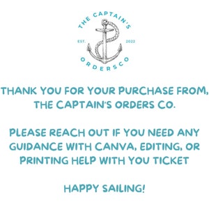 Customizable / Editable MSC Cruise Tickets - Edit in Canva - Etsy