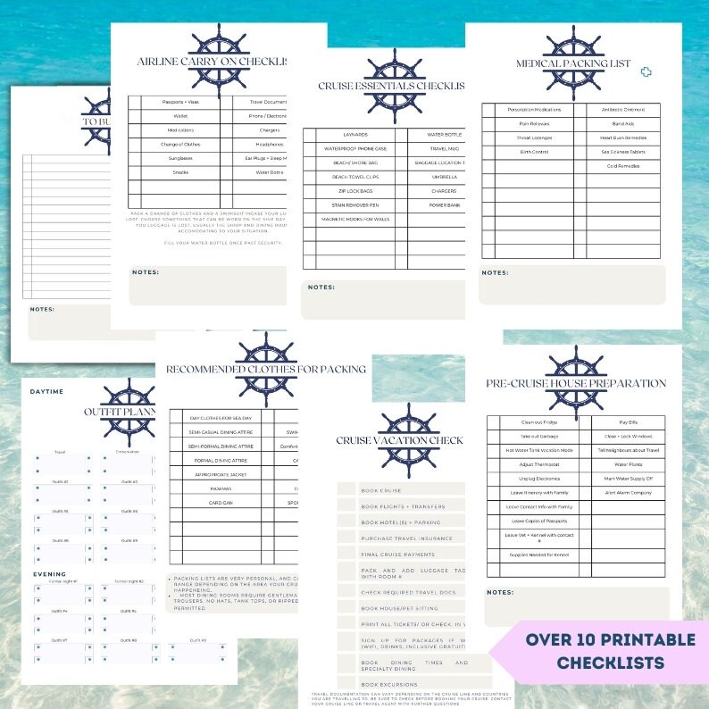 Cruise Checklists to Help Prepare, Plan, and Organize Your Cruise ...