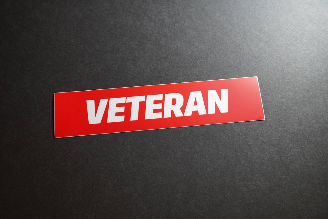 Veteran Bumper Sticker, US Military Veteran Decal for Car Truck ...