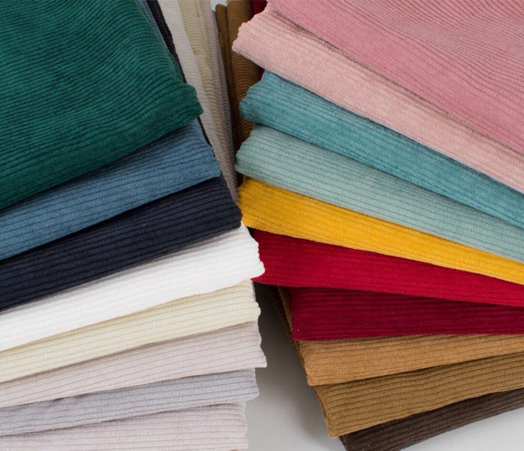 Corduroy Fabric 8 Wales Corduroy Fabric for DIY Solid Color - Etsy