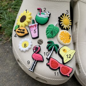 Croc Charms Shoe Clog Accessories Pin Badge Summer Spring Holiday Blue ...