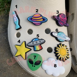 Galaxy Croc Charms Clog Charm Shoe Pin Badge Star Charm Alien Cloud ...