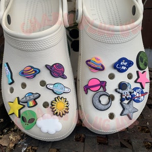 Galaxy Croc Charms Clog Charm Shoe Pin Badge Star Charm Alien Cloud ...