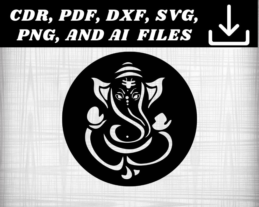 Ganesh Art: Digital Vector Files cdr, Pdf, Dxf, Svg, Png, Ai for Plasma ...