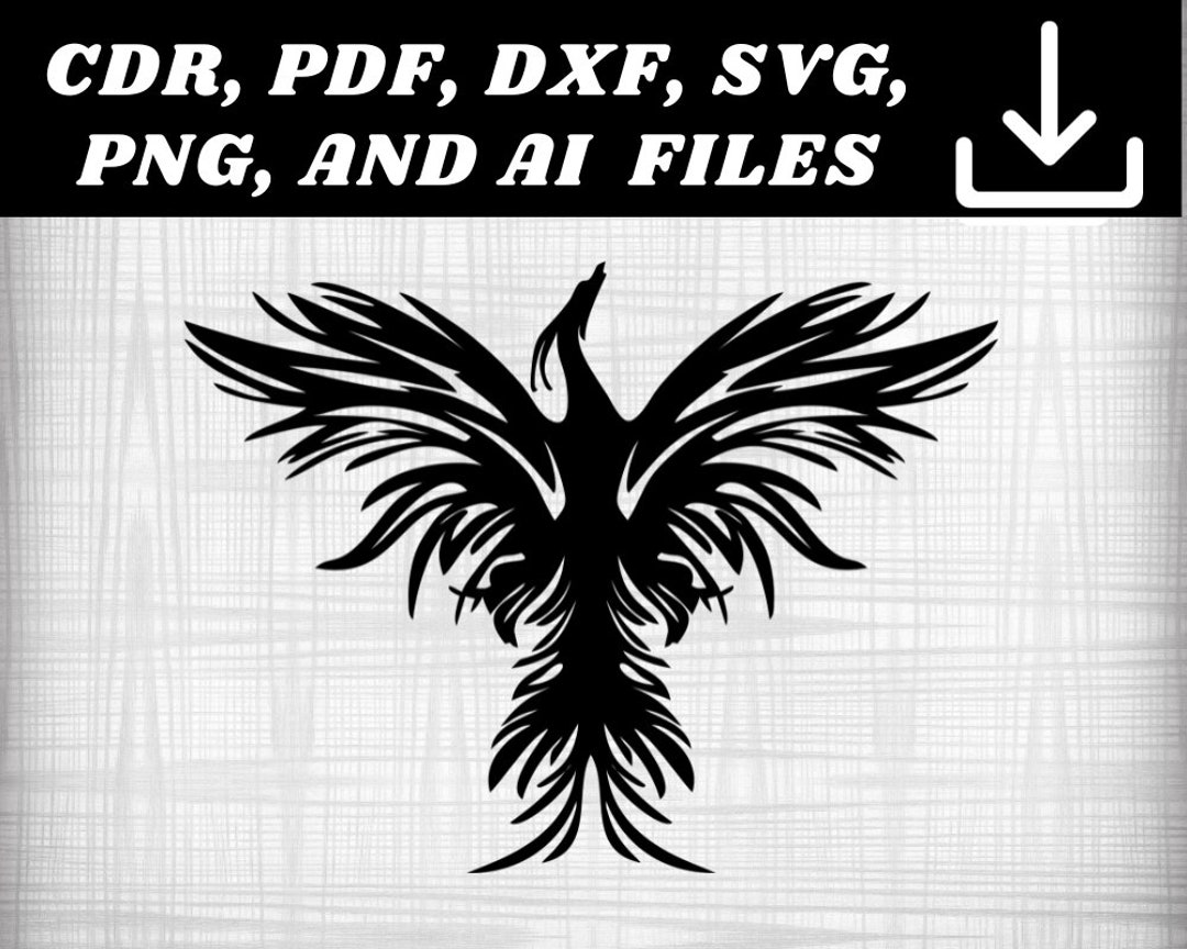 Phoenix Digital Vector Files cdr, pdf, dxf, svg, png, ai for Plasma Cut ...