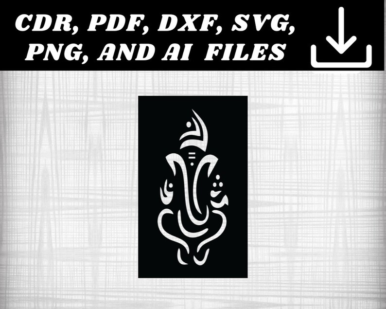 Ganesh Digital Vector Files cdr, Pdf, Dxf, Svg, Png, Ai for Plasma Cut ...