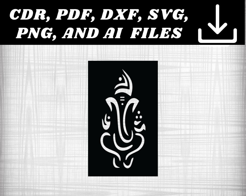 Ganesh Digital Vector Files cdr, Pdf, Dxf, Svg, Png, Ai for Plasma Cut ...