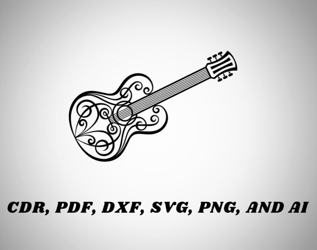Guitar Svg Vector Files , Guitar Note Svg, Guitar Bundle Svg, Cut Files ...